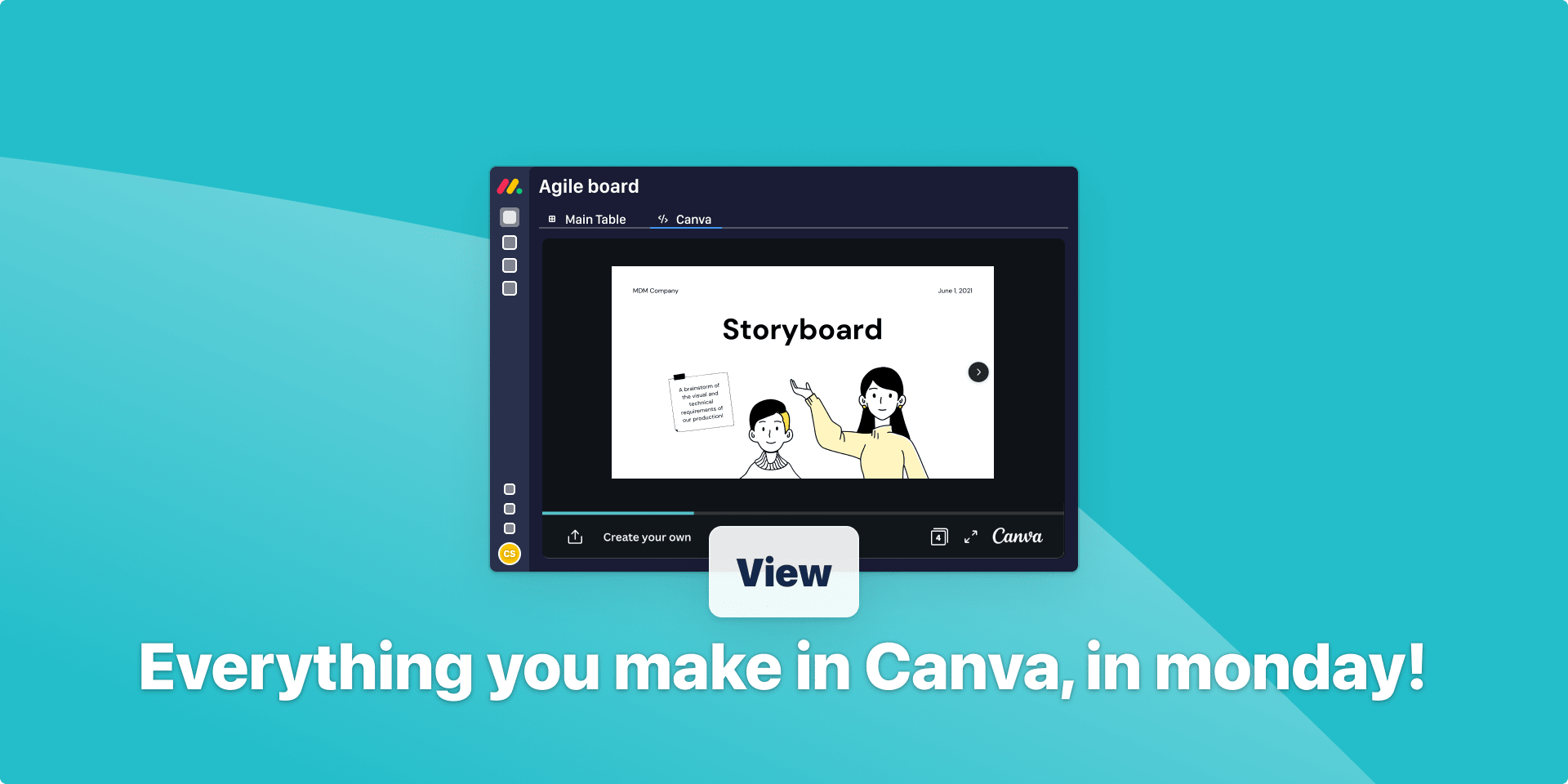 Canva Embedded • apps for monday.com